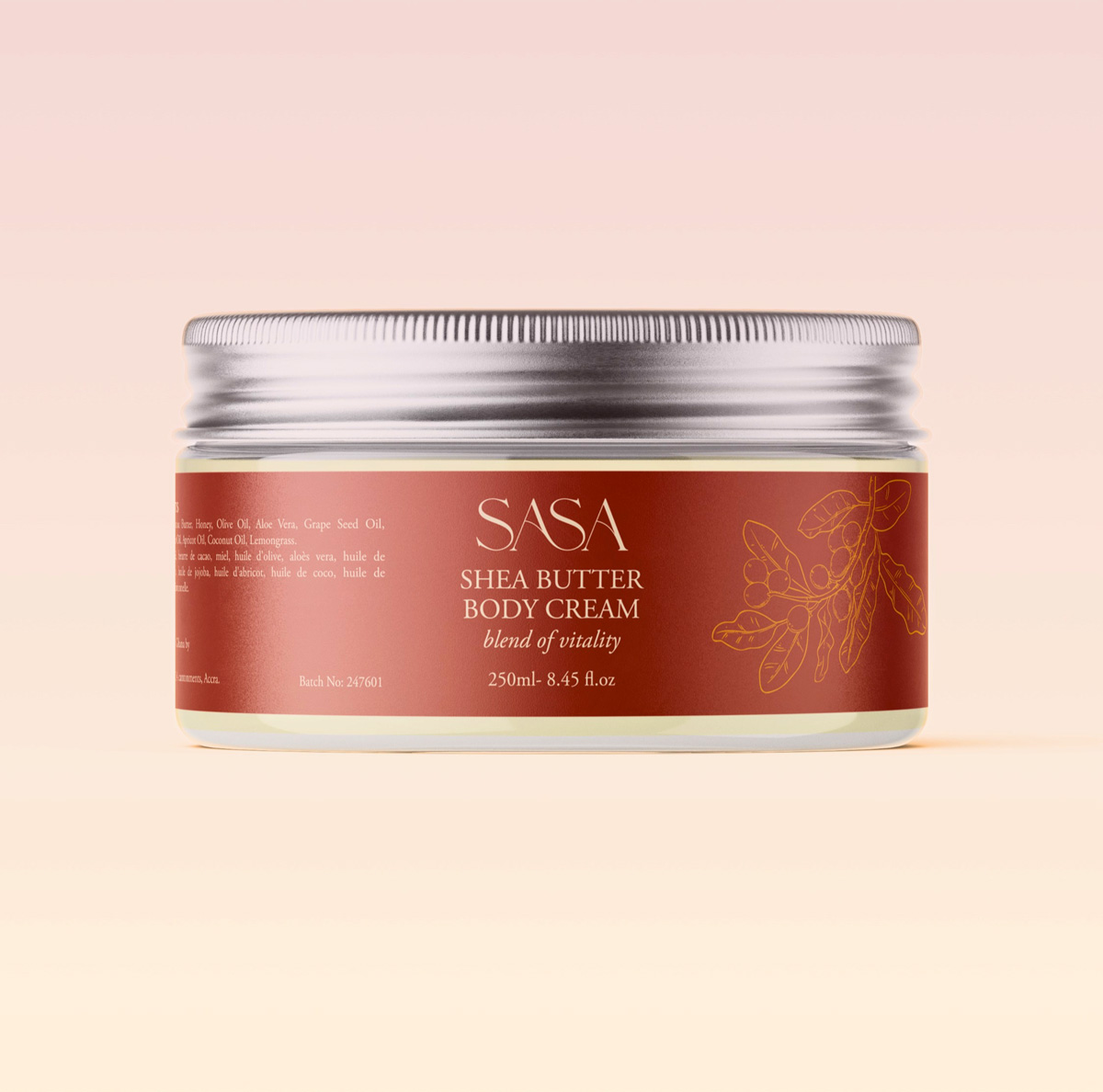 SASA Shea Butter Body Cream 250 ML - Ecoshea Naturals